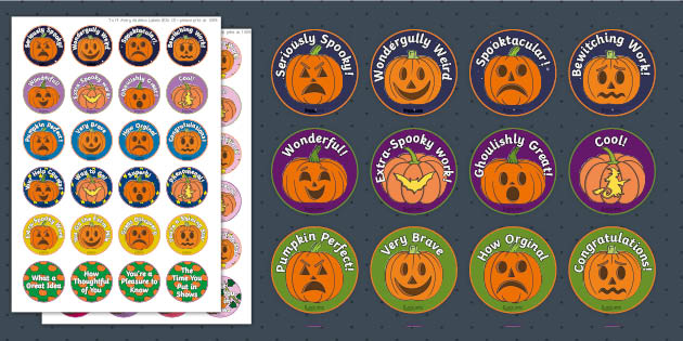 Autumn Pumpkin - Reward Stickers (teacher made)