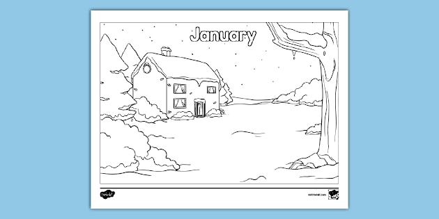 coloring sheets january