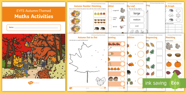 Autumn Themed Maths Activity Booklet (teacher made)