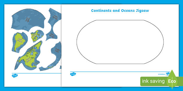 Continents and Oceans Jigsaw (teacher made)