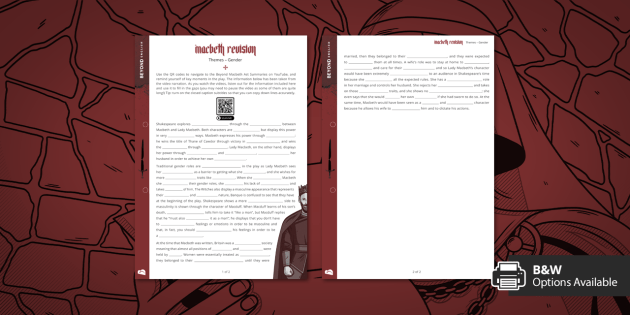 Macbeth Themes • Twinkl.com.au