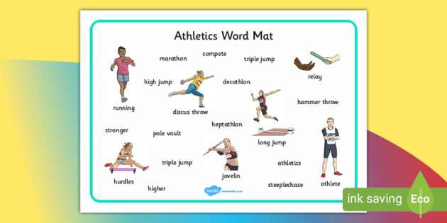 Athletics Word Mat (teacher made)