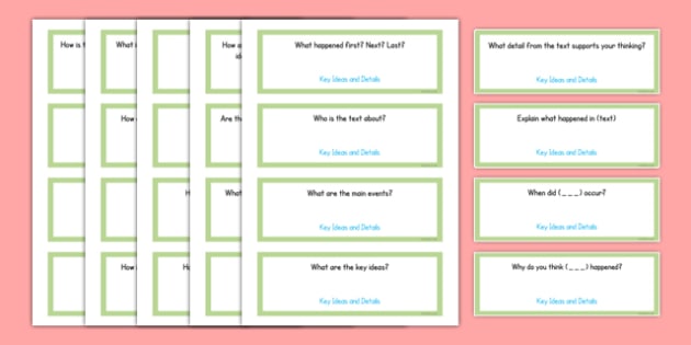 First Grade Reading Informational Texts Editable Question Cards