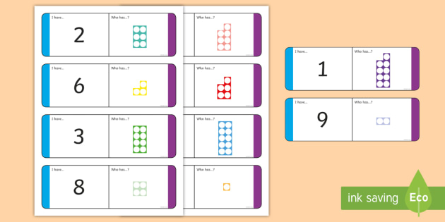 Numbers 1 - 10 with Number Shapes Loop Cards - KS1