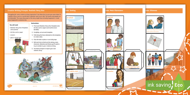 Creative Writing Prompts: Realistic Story Dice