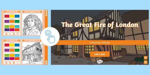 The Great Fire of London Colouring Activity | Twinkl Go!