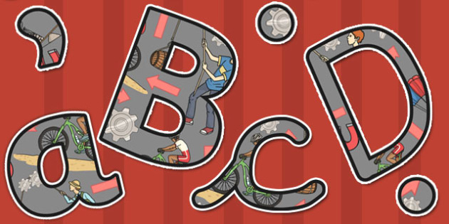 Forces and Magnets Themed Display Lettering (teacher made)