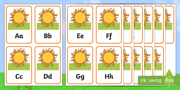 Summer Scene Alphabet Cards Picture Cards (teacher made)