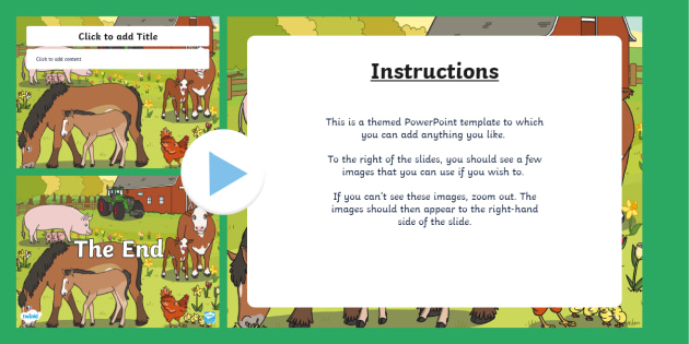 FREE! - Farm PowerPoint Background (teacher made)