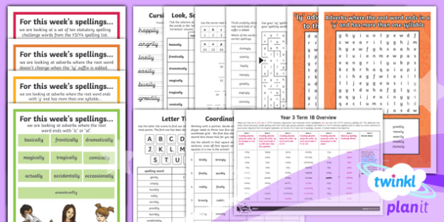 PlanIt Y3 Term 1B Bumper Spelling Pack
