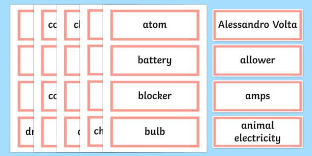 It's Electrifying Word Wall Display Cards (Teacher-Made)