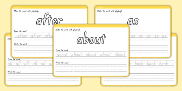 New Zealand Essential Spelling List 3 Playdough Mats