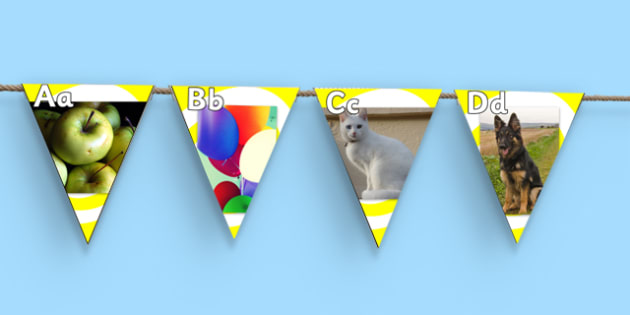 Photo Alphabet on Bunting (teacher made)