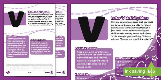 Letter 'v' Activity Ideas