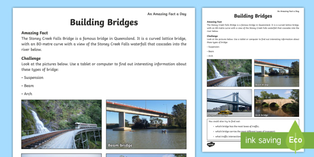 Brilliant Bridges Worksheet / Worksheet (teacher made)