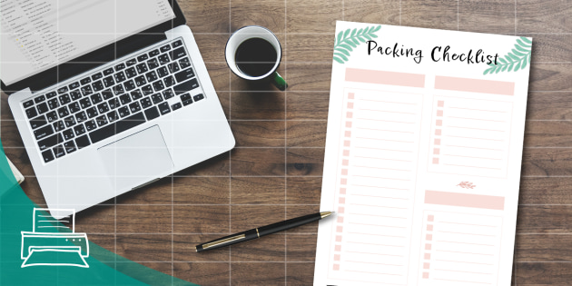 FREE! - Packing Checklist (teacher made)