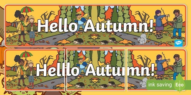 Hello Autumn Display Banner