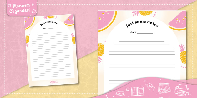 Notes | Summer Fruits (teacher made)