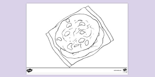 FREE! - Chocolate Cookies in Transparent Wrapper Colouring Sheet