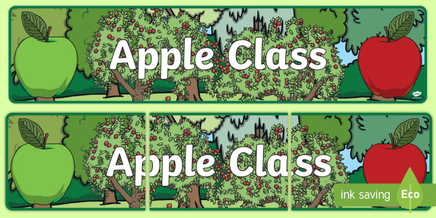 Apple Class Display Banner (teacher made)