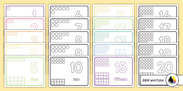 Numbers 1-20 Playdough Mats (teacher made)