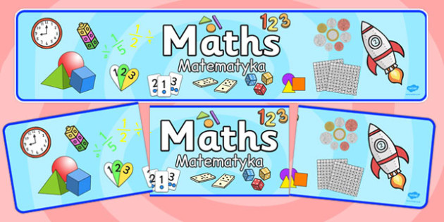 Maths Display Banner Polish Translation (teacher made)