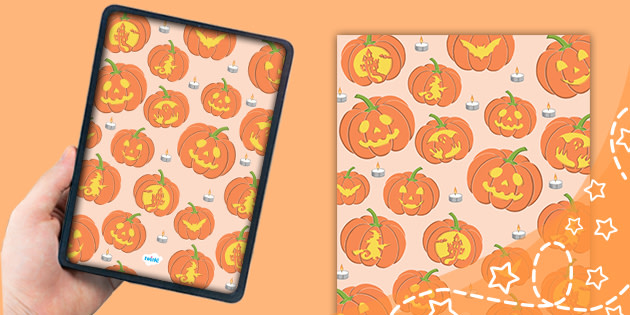 Pumpkin Pattern Tablet Screensaver (teacher made)
