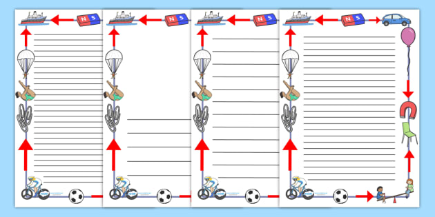 Forces And Motion Page Borders (teacher made)