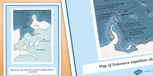Tom Crean Expedition Maps Display Cards (teacher made)