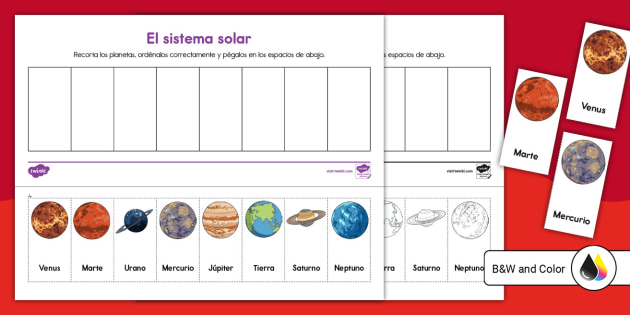 Clasificación Del Sistema Solar Webquest Mrscienceutnet