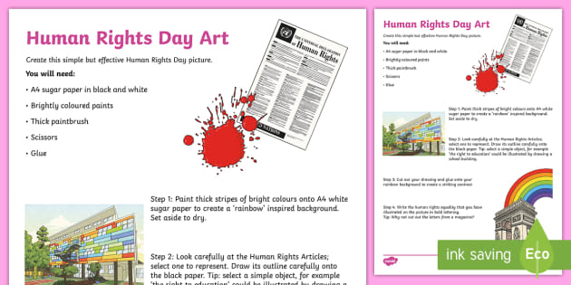 Human Rights Day Rainbow Activity (teacher made)