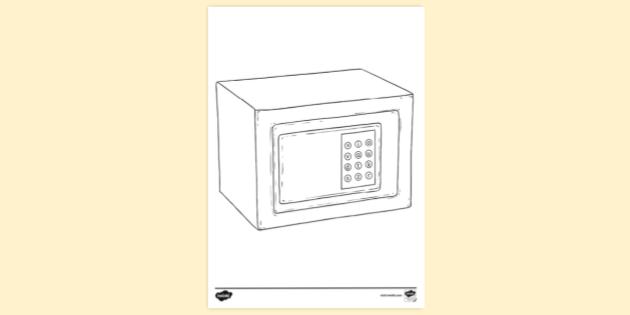 Safebox Colouring Sheet | Colouring Sheets (teacher made)
