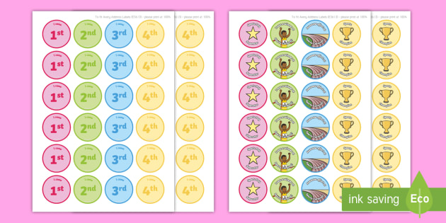 Sports Day Motivational Stickers (teacher made)