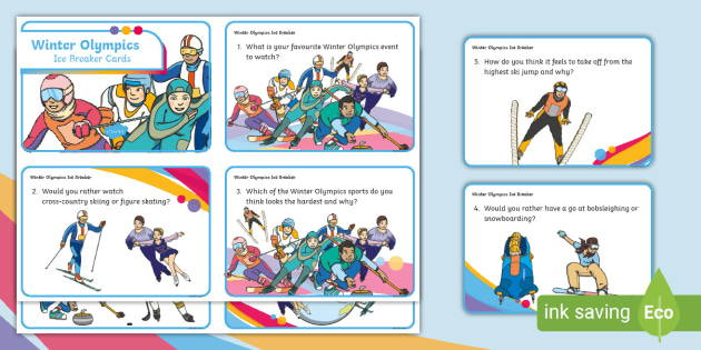 KS1 Winter Olympics Ice Breaker Cards (teacher made)