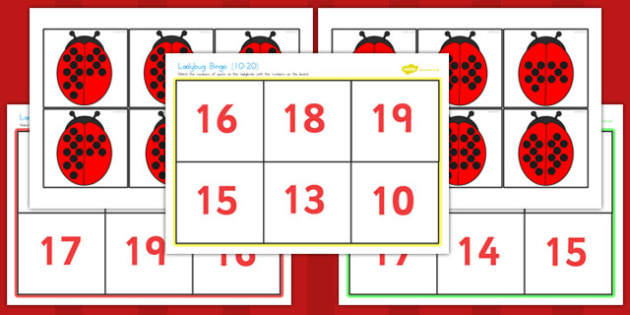 Ladybug Baby Bingo Game