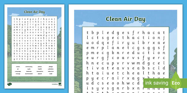 Clean Air Day Word Search - KS2 (teacher made) - Twinkl
