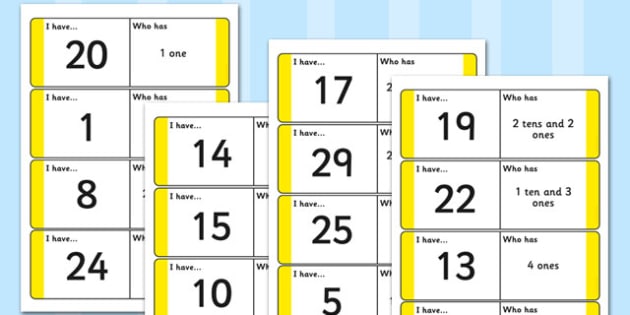 Place Value Loop Cards to 30 (teacher made)