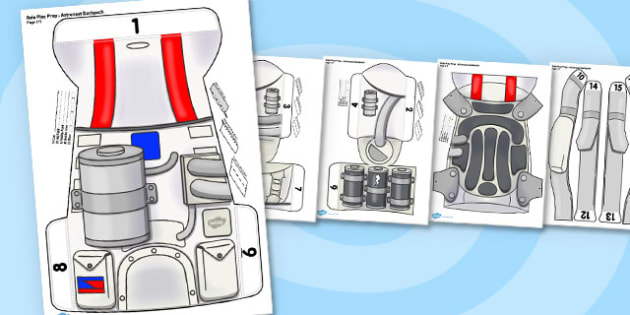 Space Printable Role Play Backpack (teacher made)