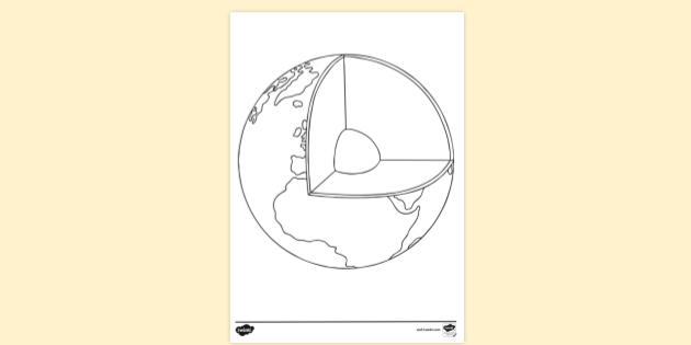 FREE! - Composition of the Earth Colouring Sheet