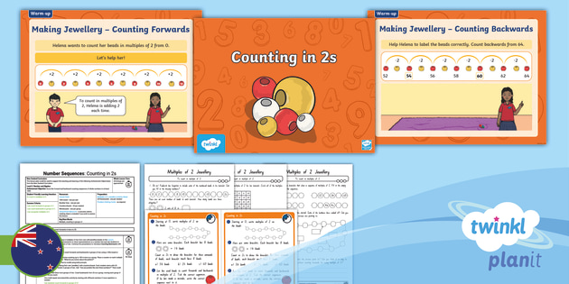 Level 2 Number Sequences: Skip Count Forwards and Backwards in 2s Lesson 1