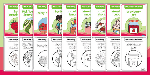 Strawberry Farm Stand Dramatic Play Posters (Teacher-Made)