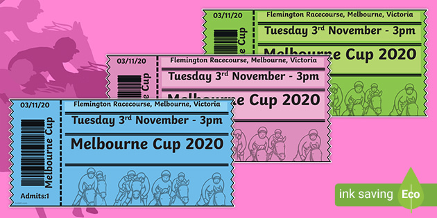 The Melbourne Cup Role Play Tickets (teacher made)
