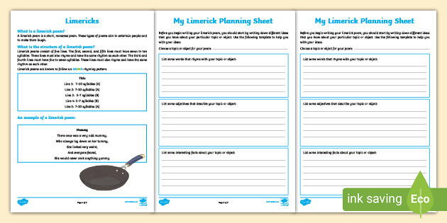 Writing A Limerick Primary Poetry Resource teacher Made 