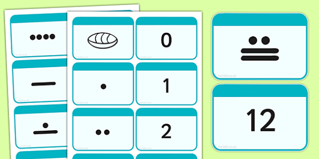 Ancient Maya Number System Matching Cards (teacher made)