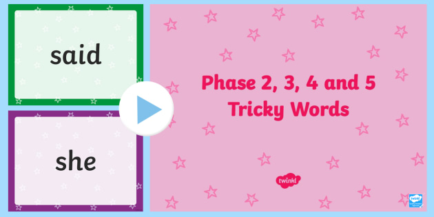 Tricky Words PowerPoint - tricky words, powerpoint, words