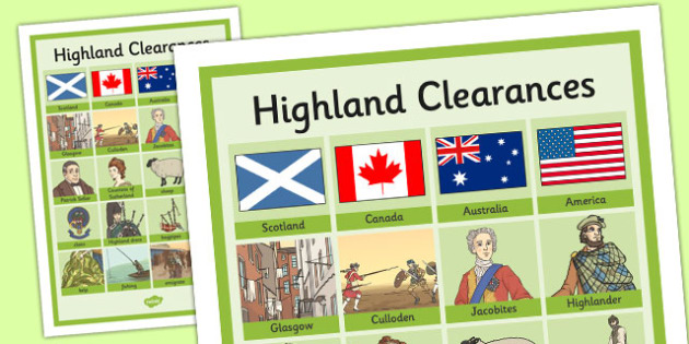 The Highland Clearances Key Vocabulary Mat - highland clearances