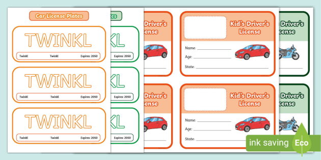 Editable Bike/Car Licences and Licence Plate Pack