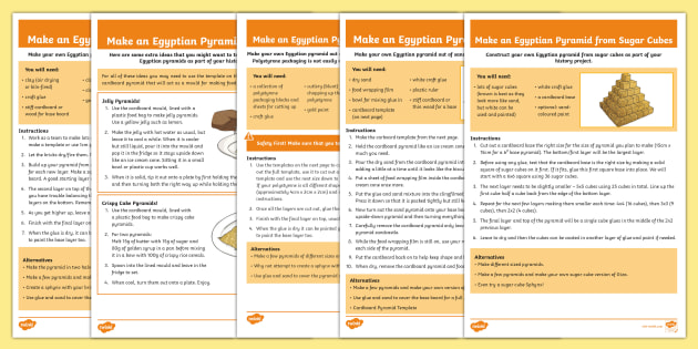 KS2 Pyramid STEM Activity Craft Instructions Resource Pack