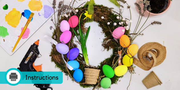 Spring Flowers | Easter Wreath DIY Craft (teacher made)