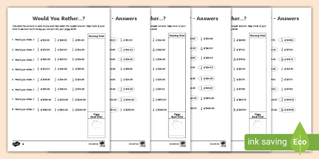 Fractions of Australian Money Differentiated Worksheets